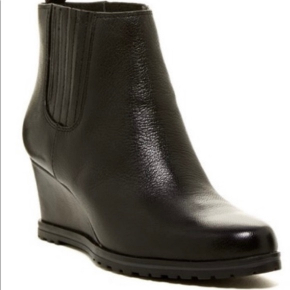 Ellen Tracy | Shoes | Ellen Tracy Terence Leather Wedge Ankle Boots 65 ...